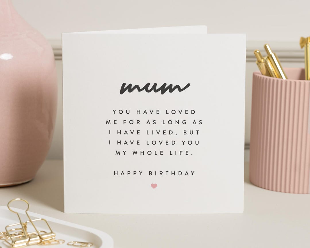 Mum Birthday Card, Birthday Card for Mum, Mummy Birthday Card, Happy ...
