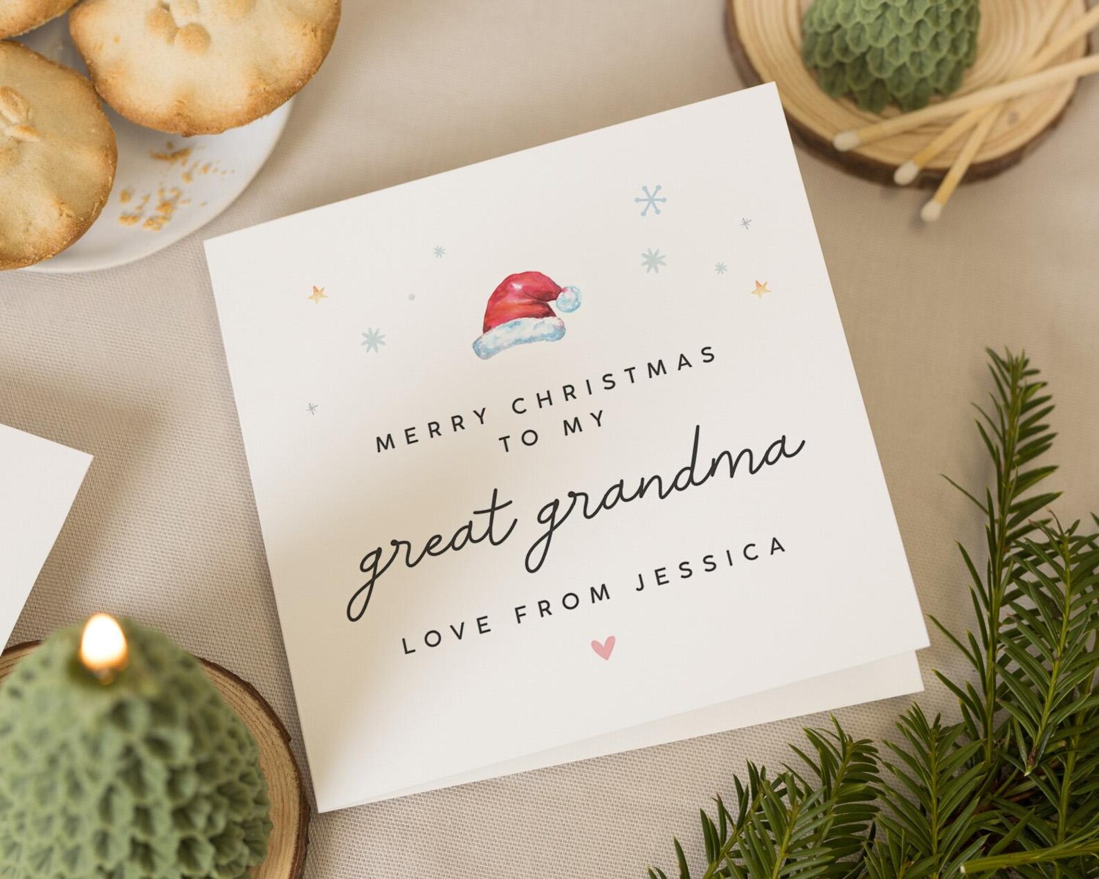 Great Grandma Christmas Card, Grandma Christmas Card, Nan Christmas ...