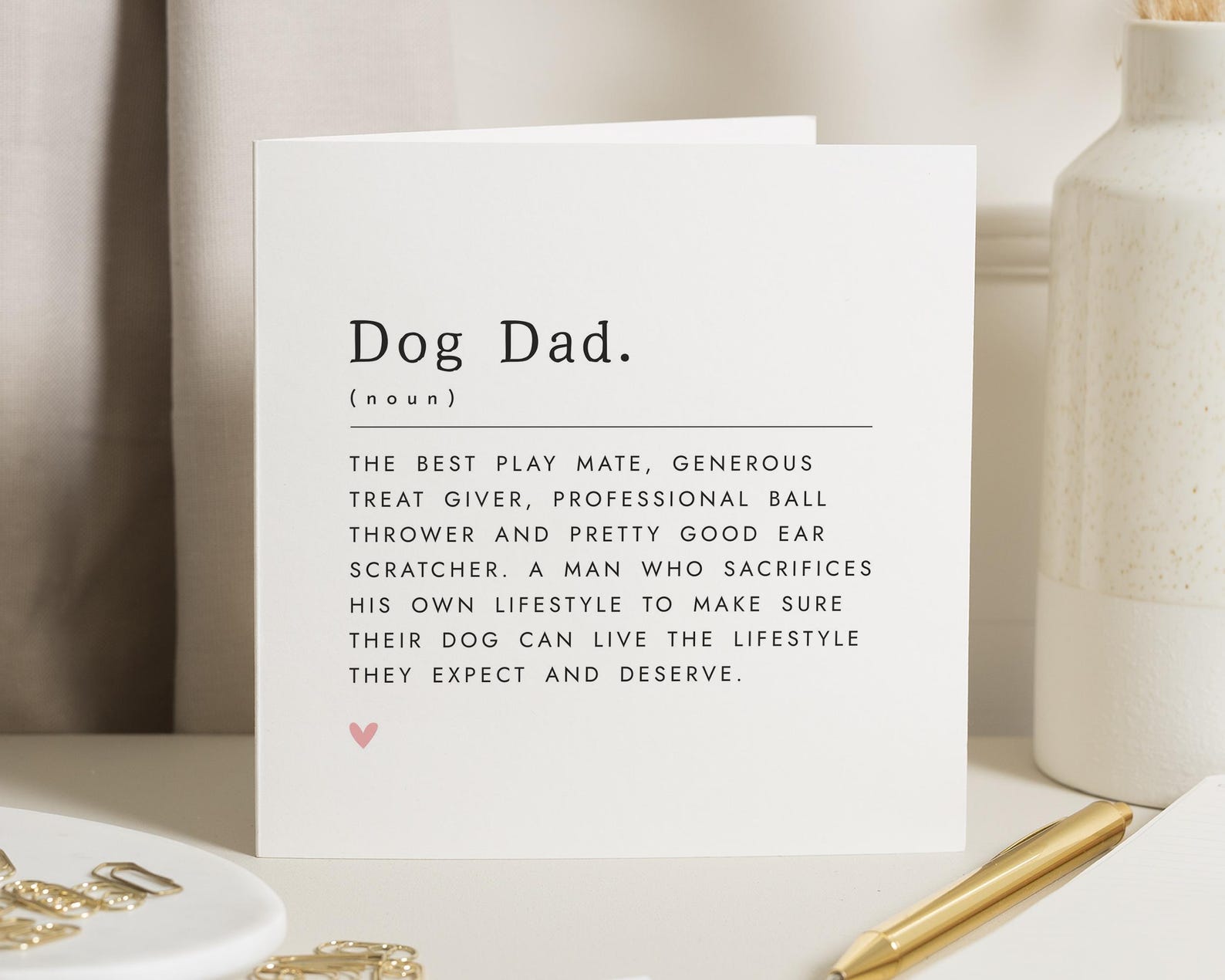 Dog Dad Card, Fathers Day Card for Dog Dad, Birthday Card for Him ...