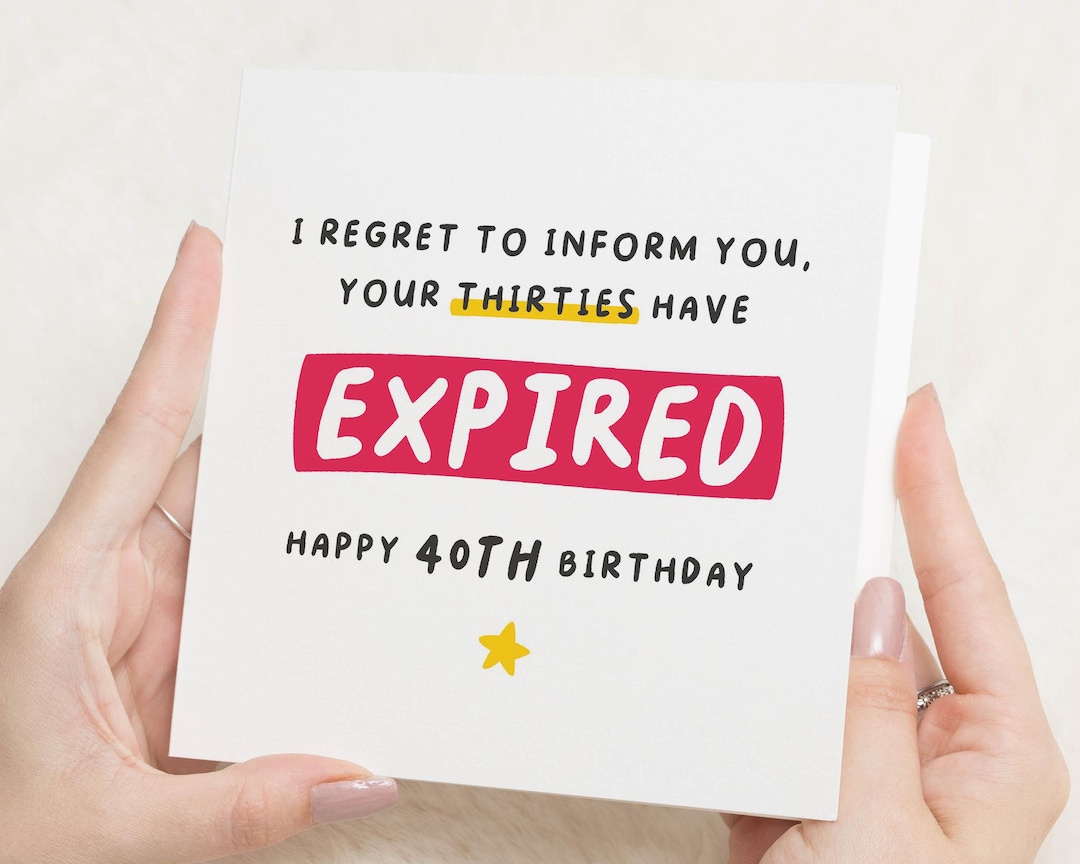 40th Birthday Card for Man, Brother 40th Birthday Card, Husband Funny ...