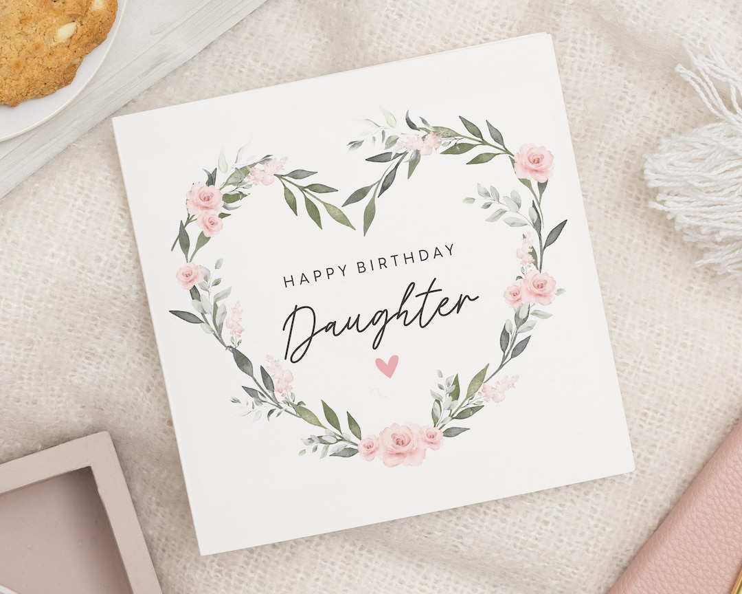 Daughter Birthday Card, Birthday Cards for Daughter, Floral Daughter ...