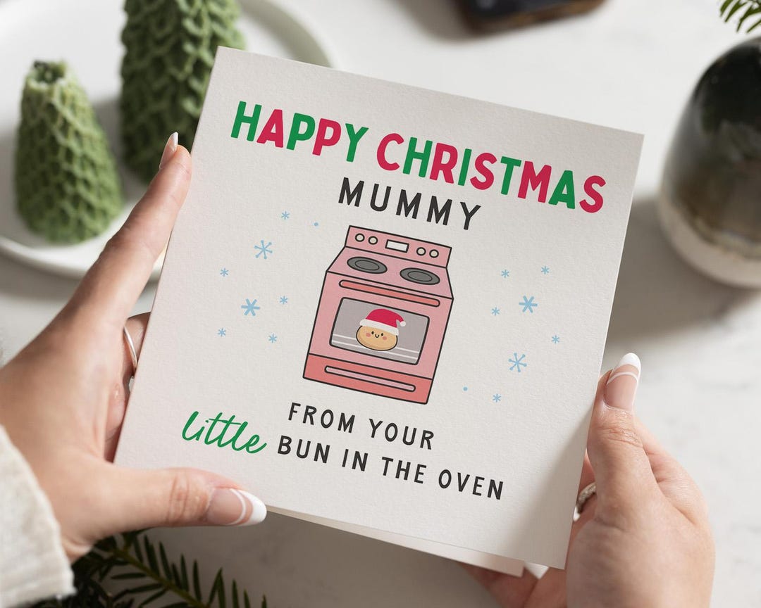 Mummy Christmas Card From Bump, Mummy to Be Christmas Card, Mummy to Be ...