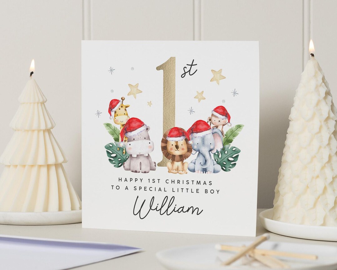 First Christmas Card, Babys 1st Christmas Card, Baby 1st Christmas Card ...