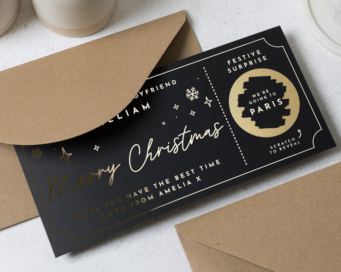 Christmas Scratch Card, Personalised Christmas Scratch to Reveal ...