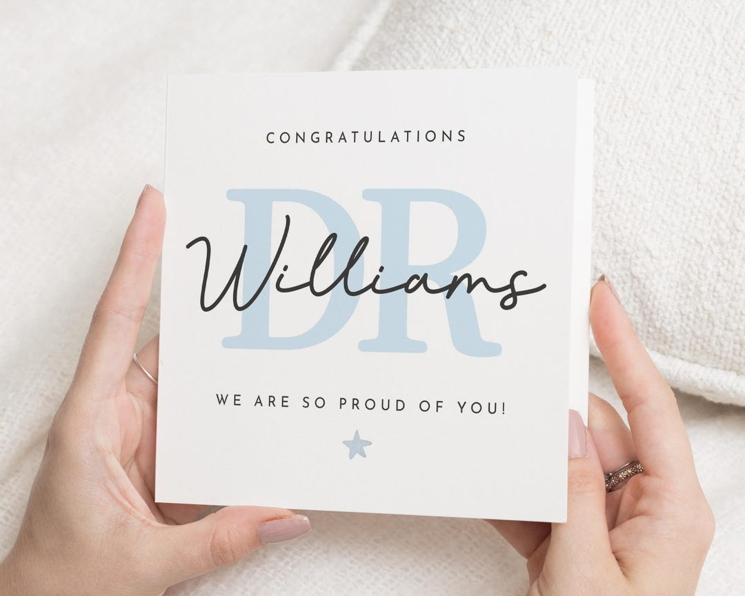 Congratulations Card, Graduation Card, Personalised Doctor Card ...