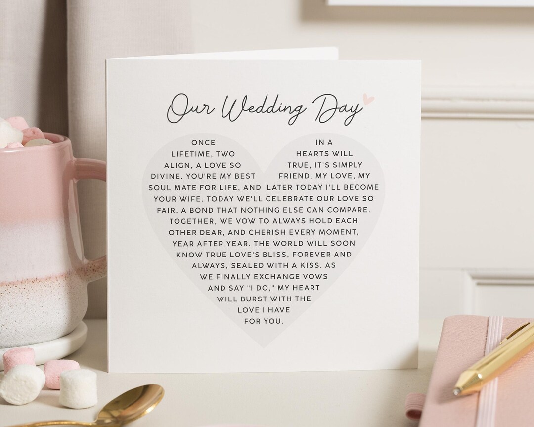 Wedding Day Card for Groom, to My Groom on Our Wedding Day, to My ...