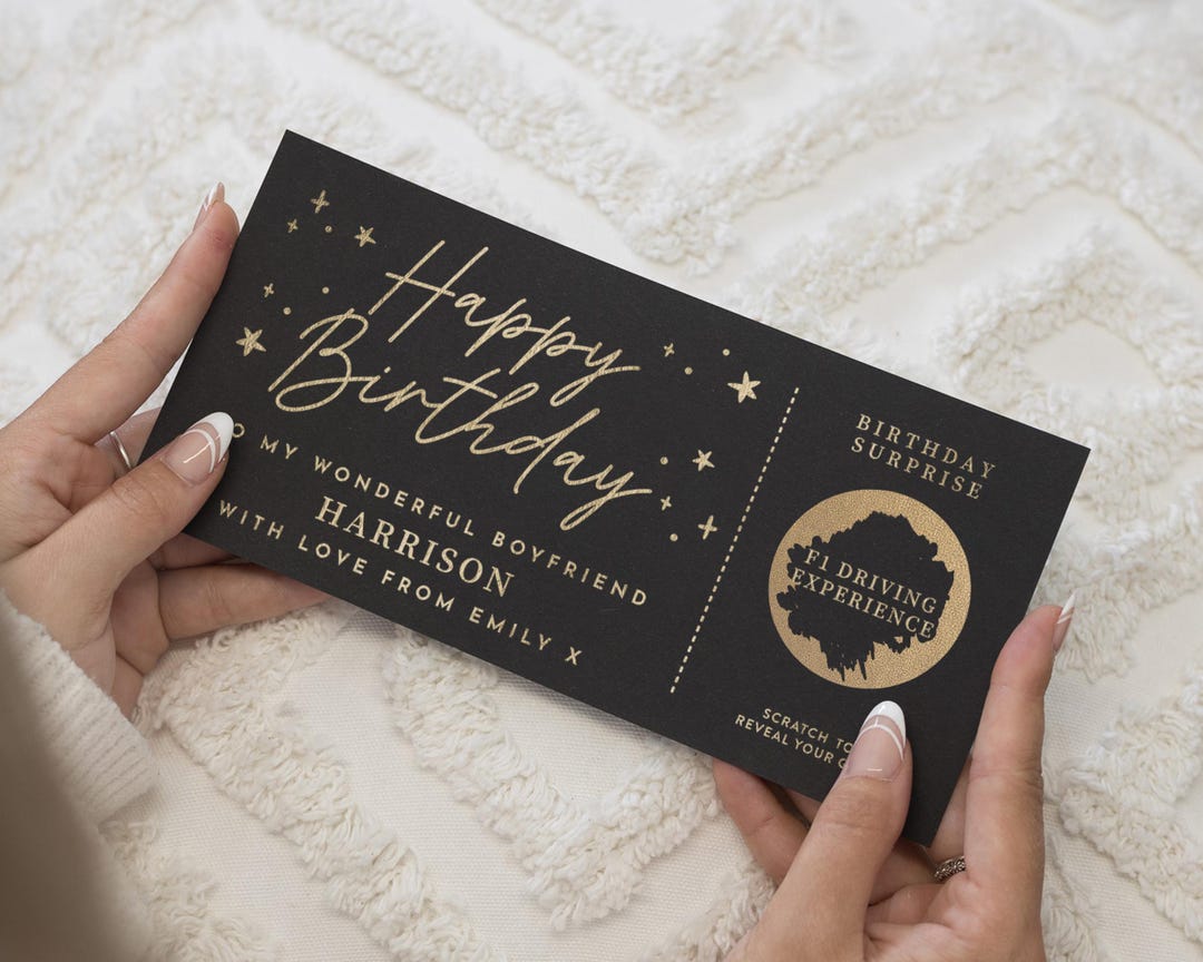 Scratch Card Reveal, Birthday Scratch Card, Boyfriend Birthday Gift ...