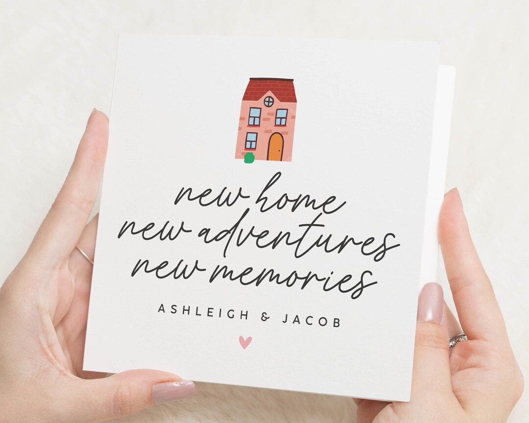 New Home Card, Housewarming Gift, Personalised New Home Gift, First ...
