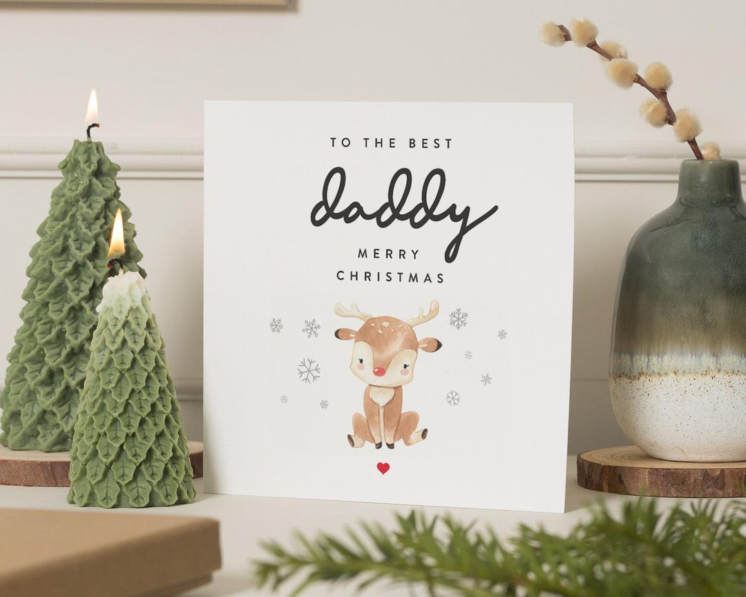 Daddy Christmas Card, Dad Christmas Card, Christmas Card for Daddy ...