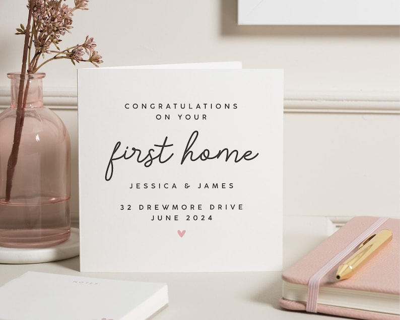 New Home Card, First Home Card, Personalised New Home Card ...