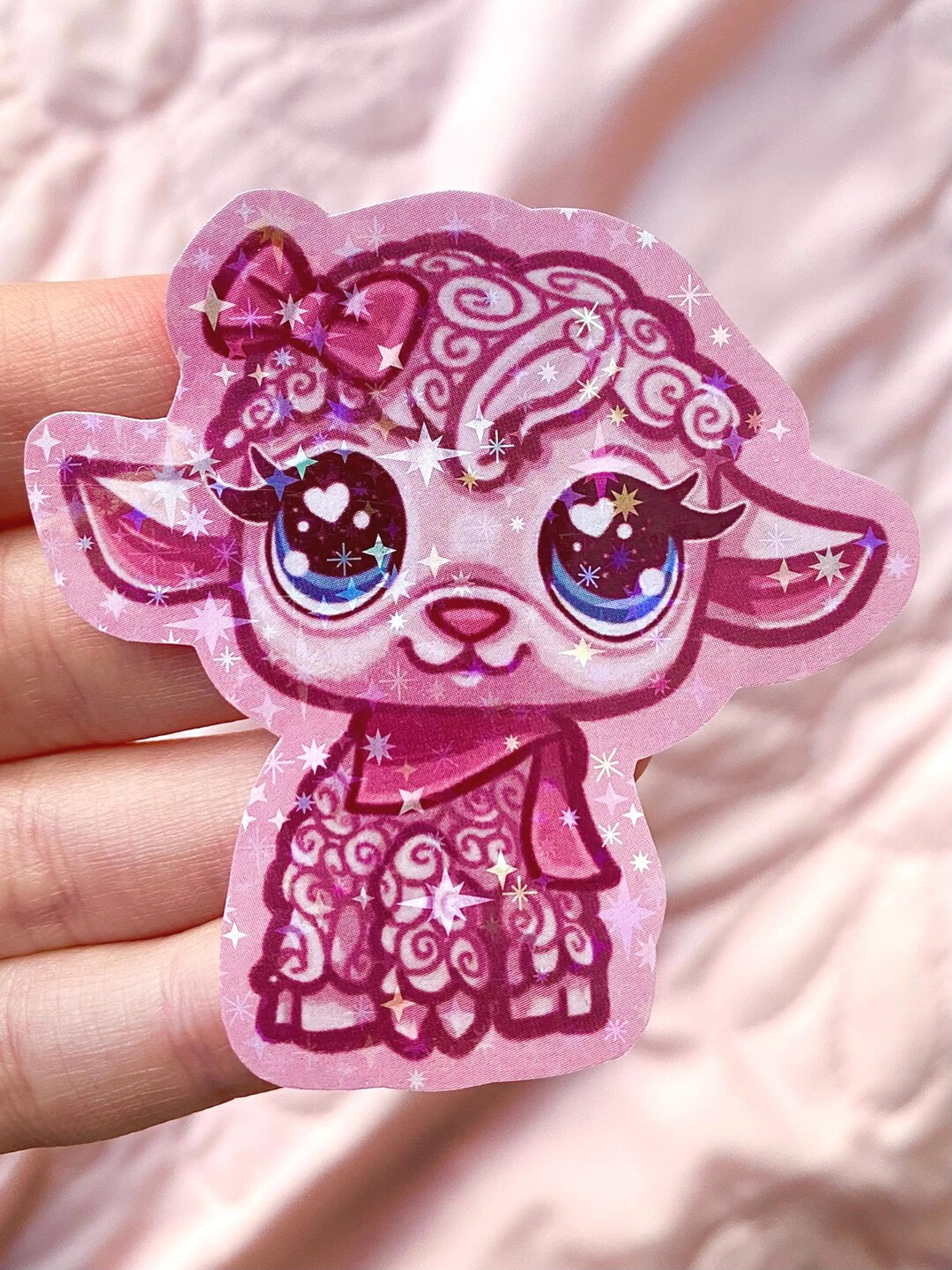 LPS Lamb Holographic Glitter Sticker - Etsy