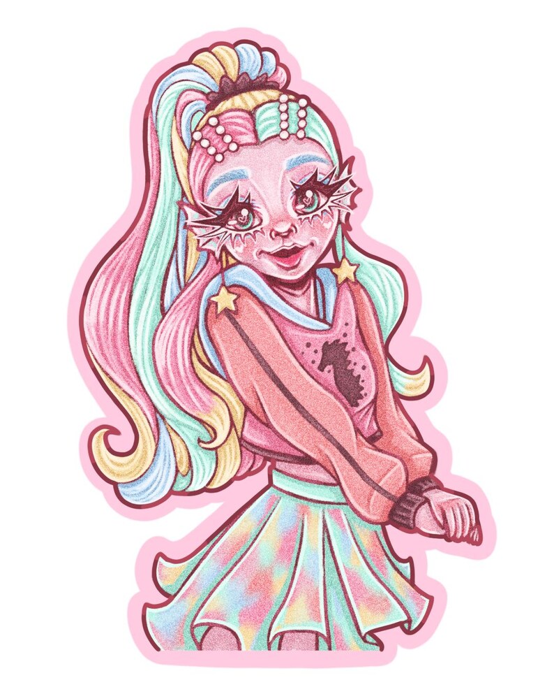Lagoona Holographic Sparkly Star Glitter Sticker Stationey for Journal ...