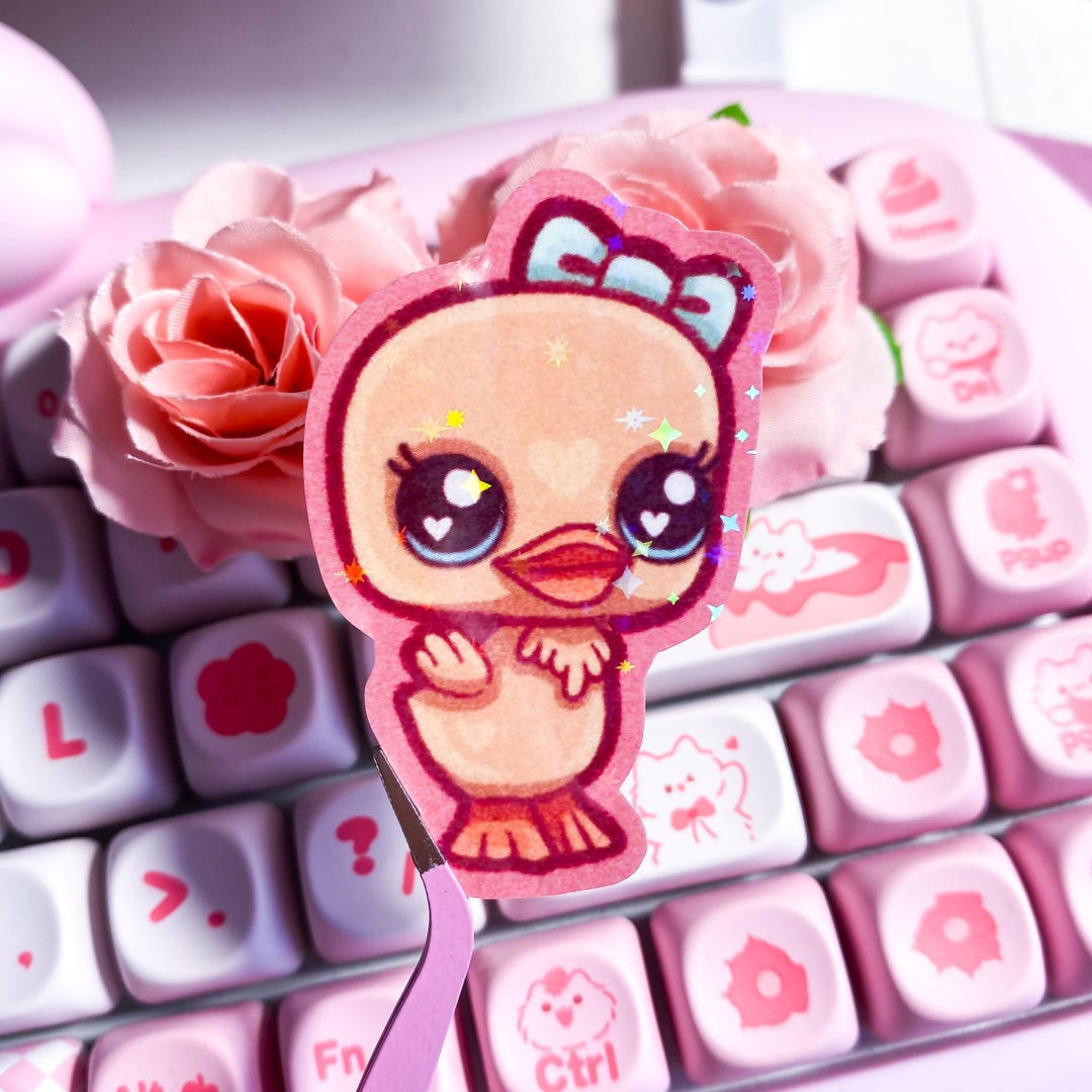 LPS Baby Duck Holographic Glitter Sticker: Journal, Laptop, iPad - Etsy