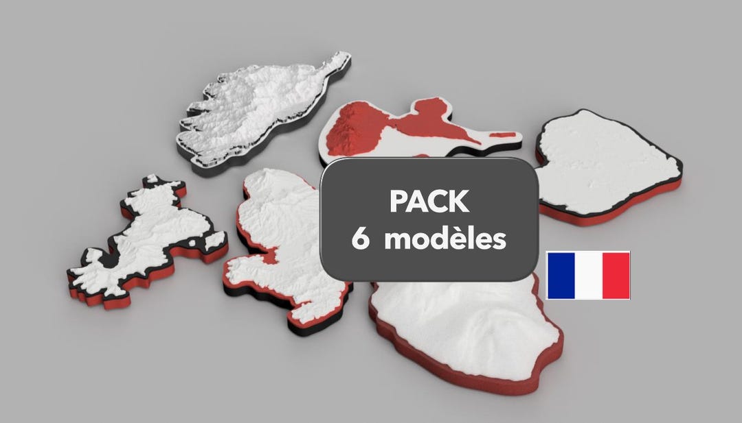 French Islands and Territories Pack – 3D STL & 3MF Files | Printable ...