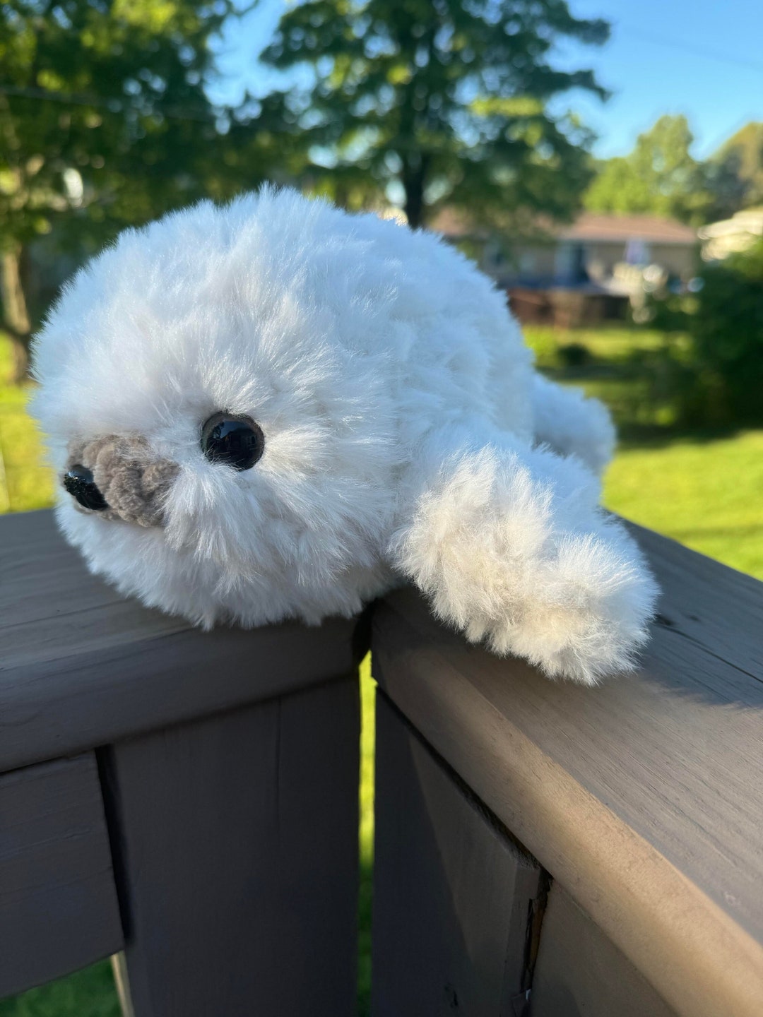 Fluffy Winter Seal Crochet Stuffed Animal - Etsy