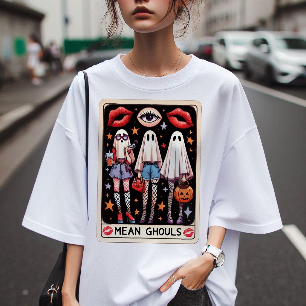 Mean Ghost Tarot Card Png, Retro Halloween Png, Ghouls Ghost Png, Cute ...