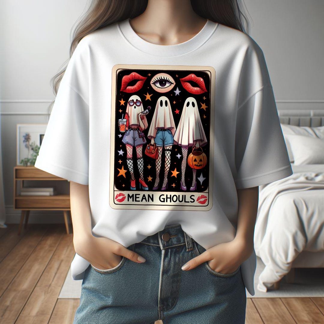 Mean Ghost Tarot Card Png, Retro Halloween Png, Ghouls Ghost Png, Cute ...