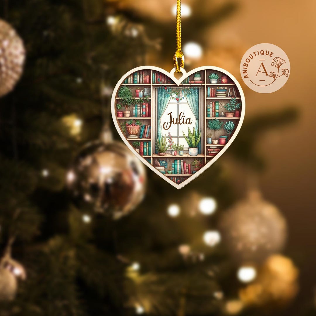 Personalized Christmas Book Tree Ornament Xmas Tree Decor Christmas ...