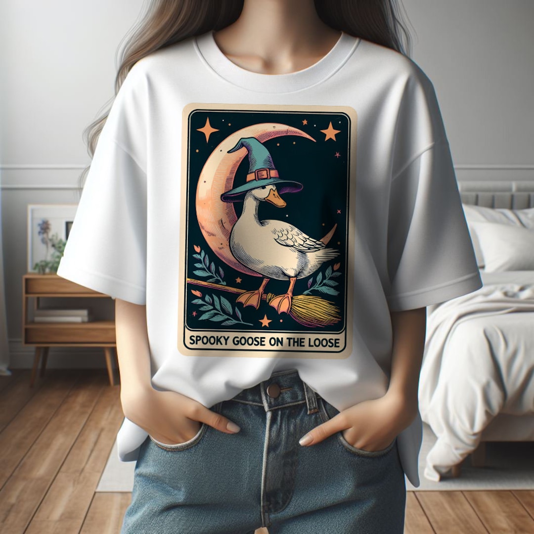 Witch Goose on the Loose Png, Spooky Goose on the Loose Tarot Card Png ...