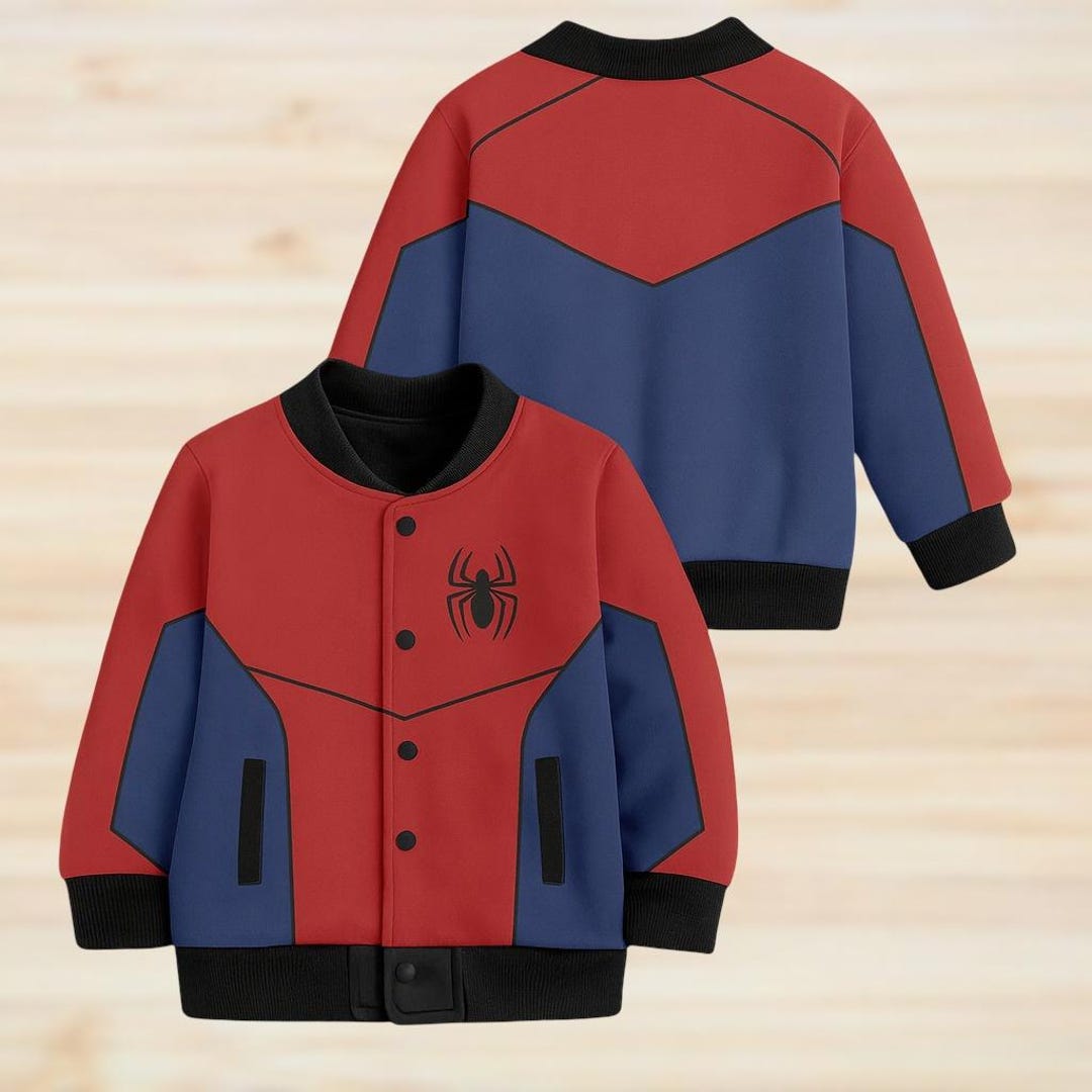 Spider-man Baseball Jacket, Spiderman Men Jacket, Superhero Youth ...
