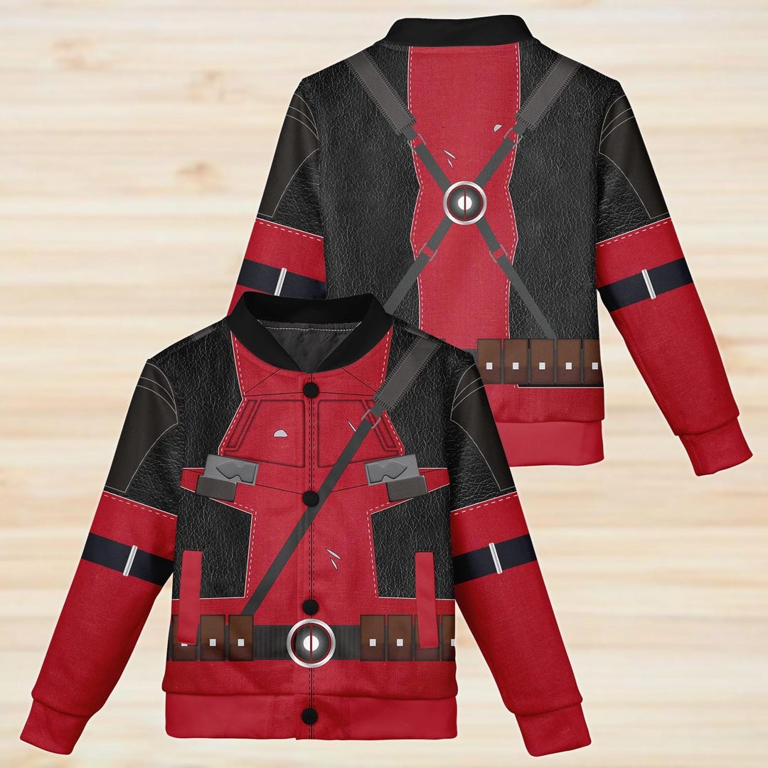 Deadpool Baseball Jacket, Disney Marvel Movie Jacket, Superhero Youth ...