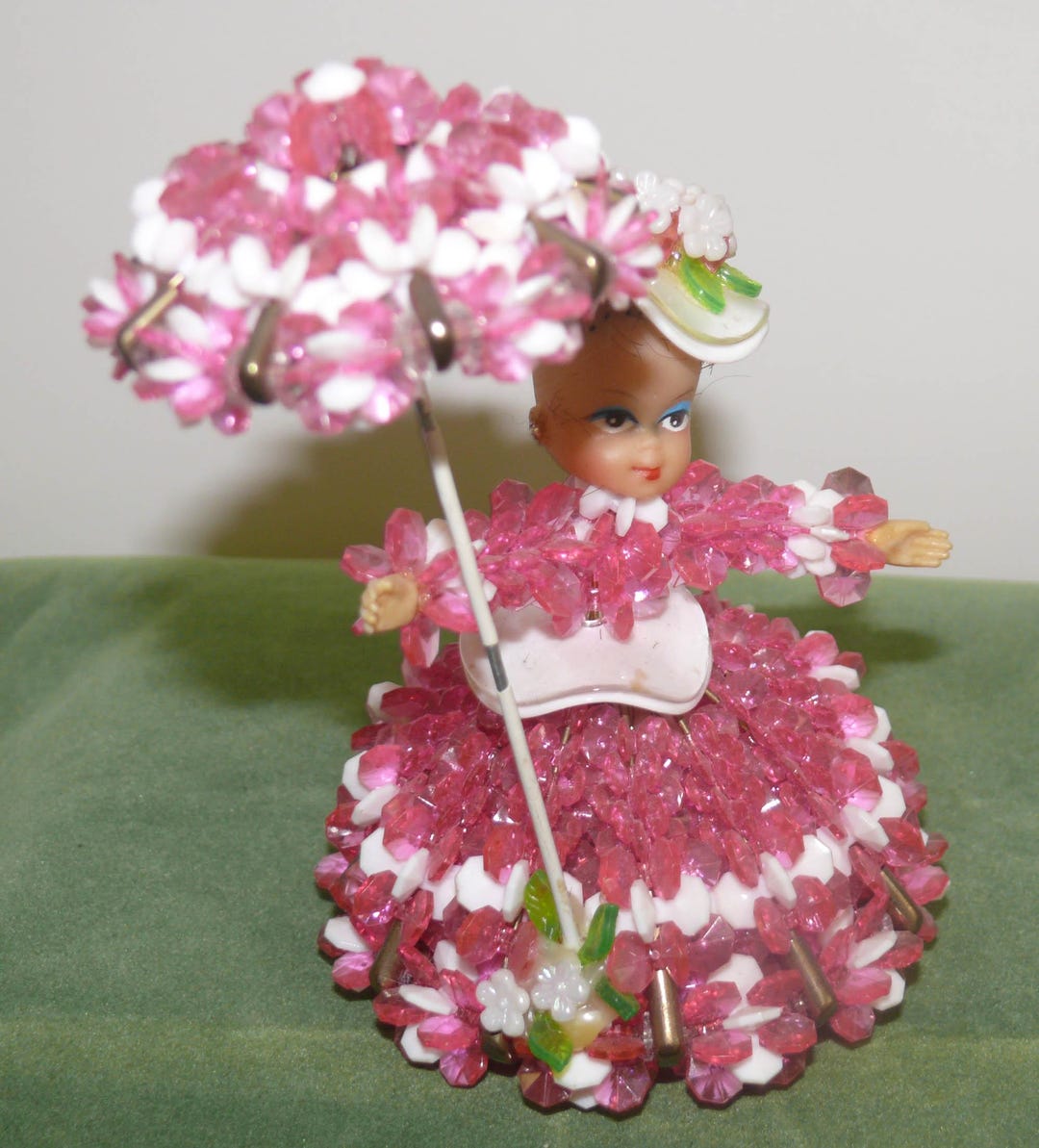 Vintage Beads and Safety Pin Musical Doll - Raindrops Keep Falling on ...