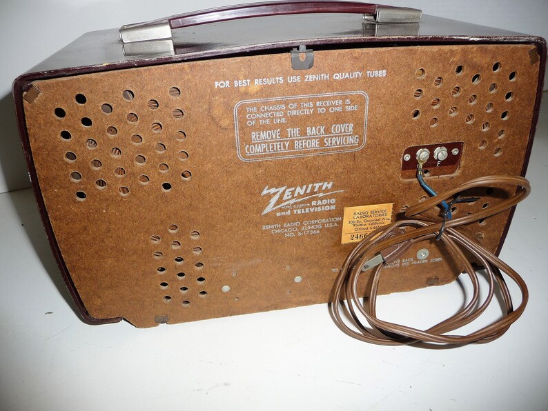 Vintage Zenith AM/FM Tube Radio Bakelite Model R724 - Etsy