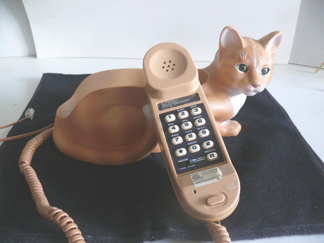 Novelty Cat Telephone - Landline - Vintage - - Etsy