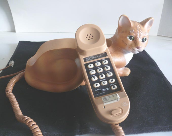 Novelty Cat Telephone - Landline - Vintage - - Etsy