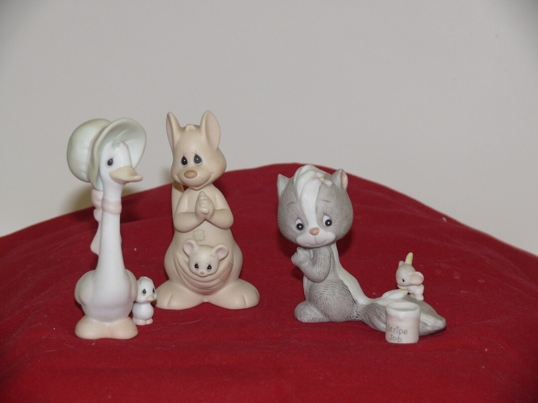 Enesco Goose Kangaroo and Skunk 1980's Samuel Bucher - Etsy