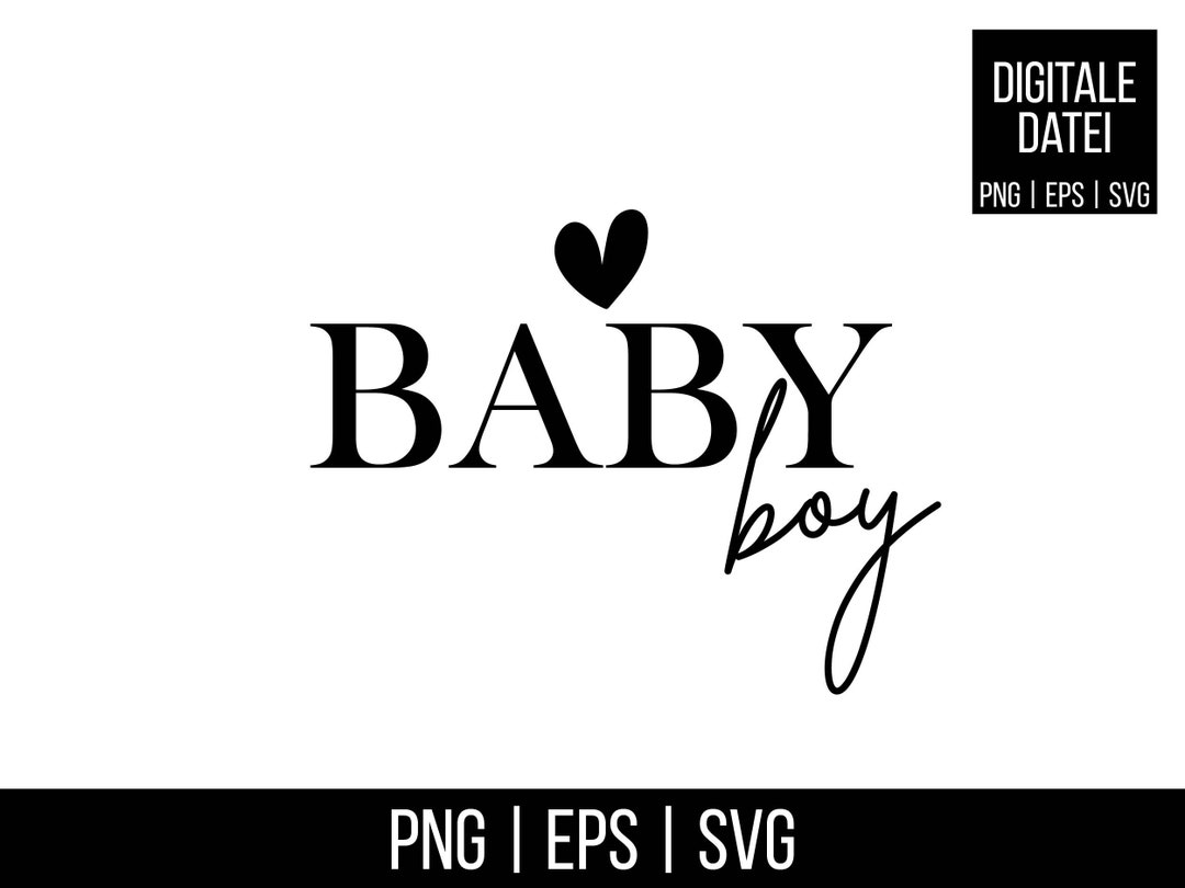 Plotter File Baby Boy PNG SVG EPS Digital File for Direct Download - Etsy