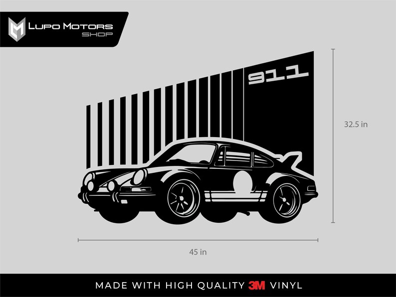 Porsche 911 Wall Decal - Etsy