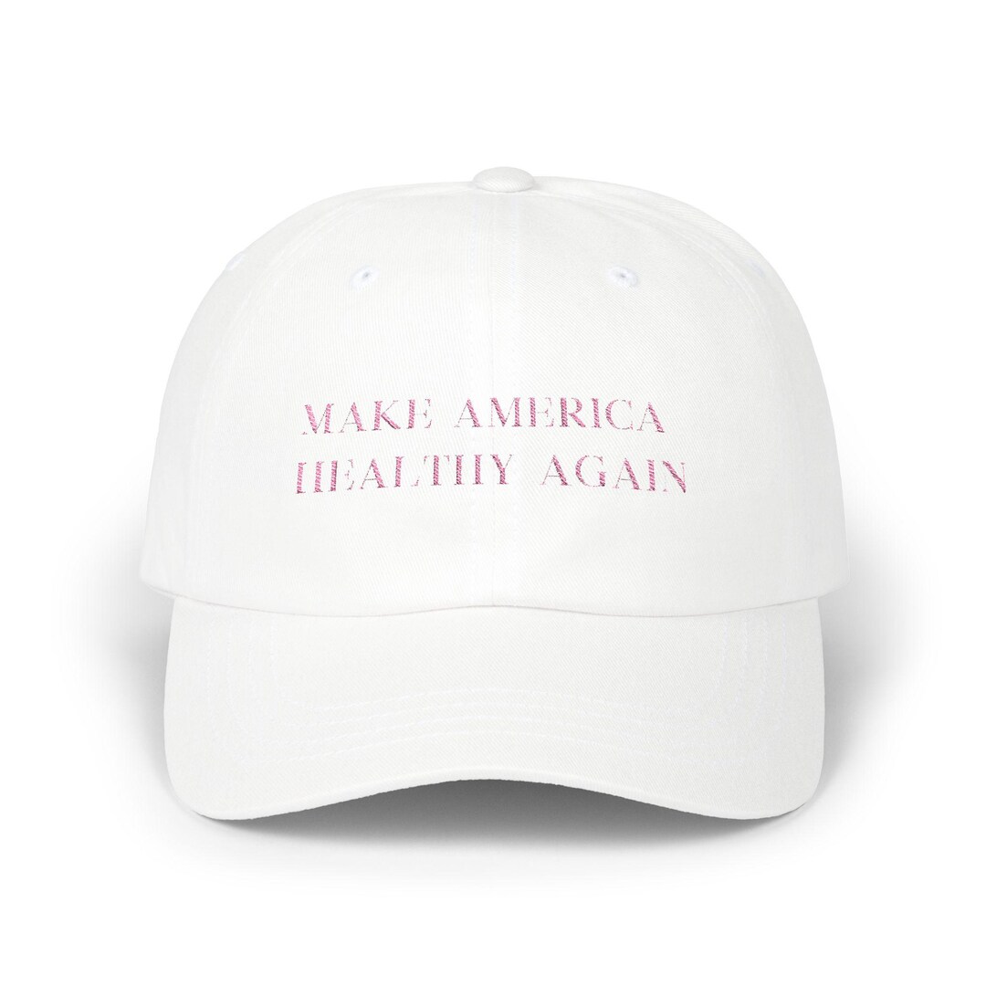 MAHA White Hat With Tan Embroidery Patriotic Ball Cap Make America ...