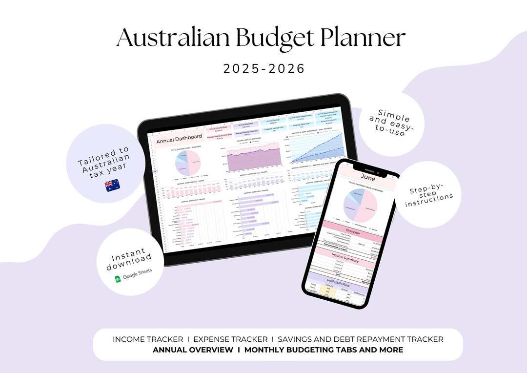 Australian Budget Planner 2025–2026: Personal Finance Organiser Aligned ...