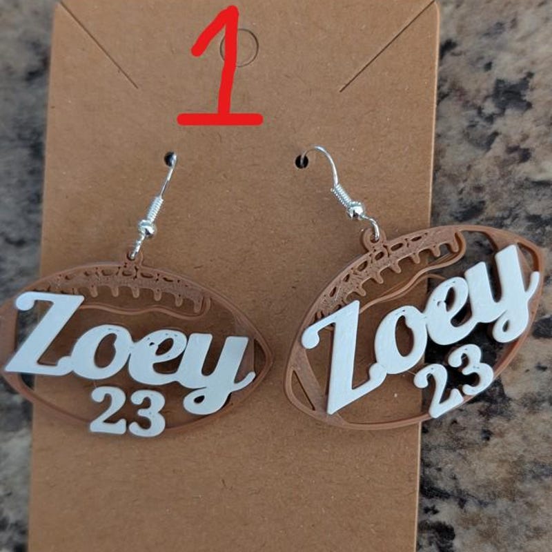 Football Earring Template - Etsy