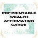 54 Printable Affirmation Cards for Money, Wealth Affirmation Cards ...