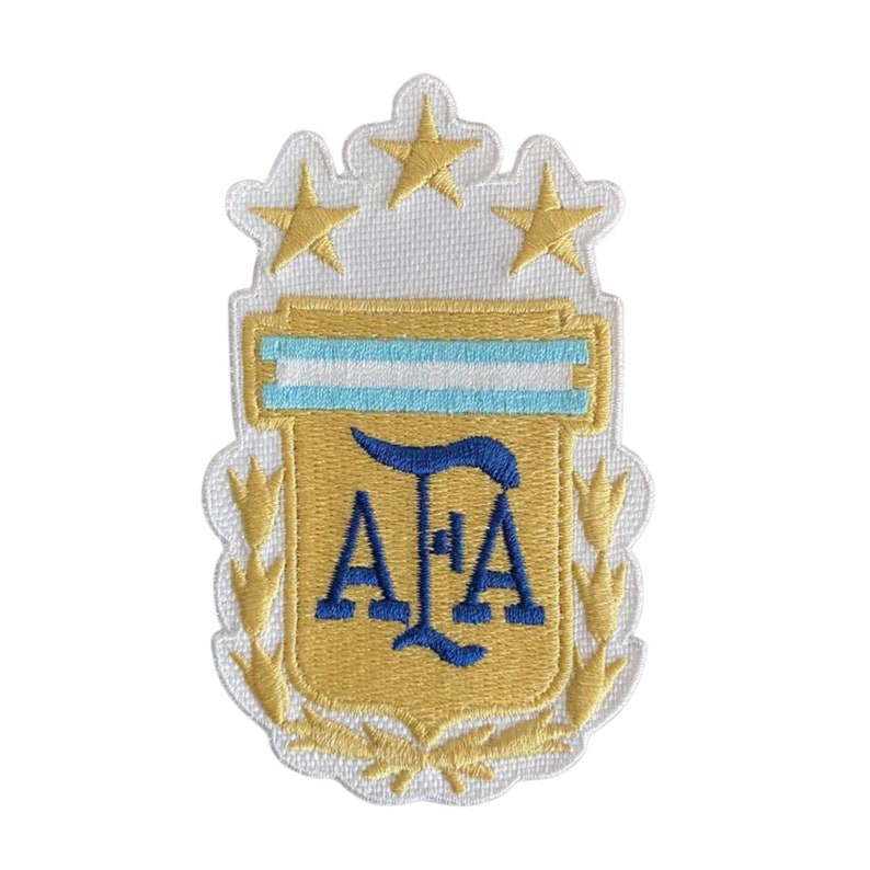 Argentina AFA, Emblem of the Jersey, White Embroidered Patch, Iron On ...