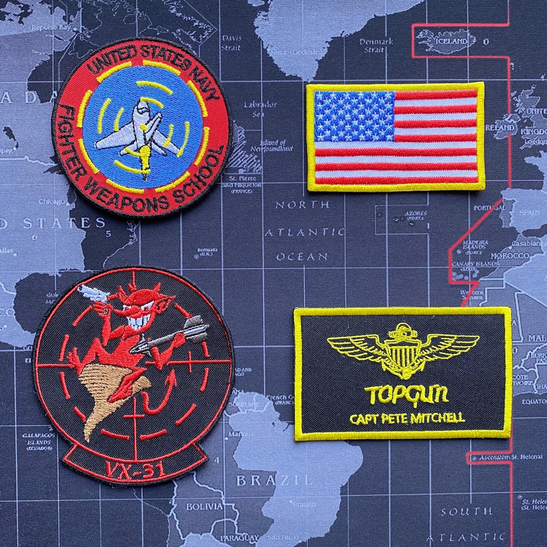 Top Gun Maverick Vx 31 Squadron Fighter Weapon School 4 Embroidery ...