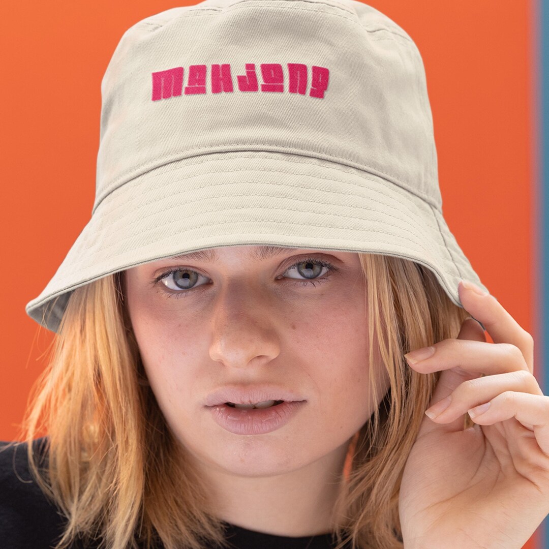 Mahjong Lover Bucket Hat, Artistic Font Design, Unique Gift for Game ...