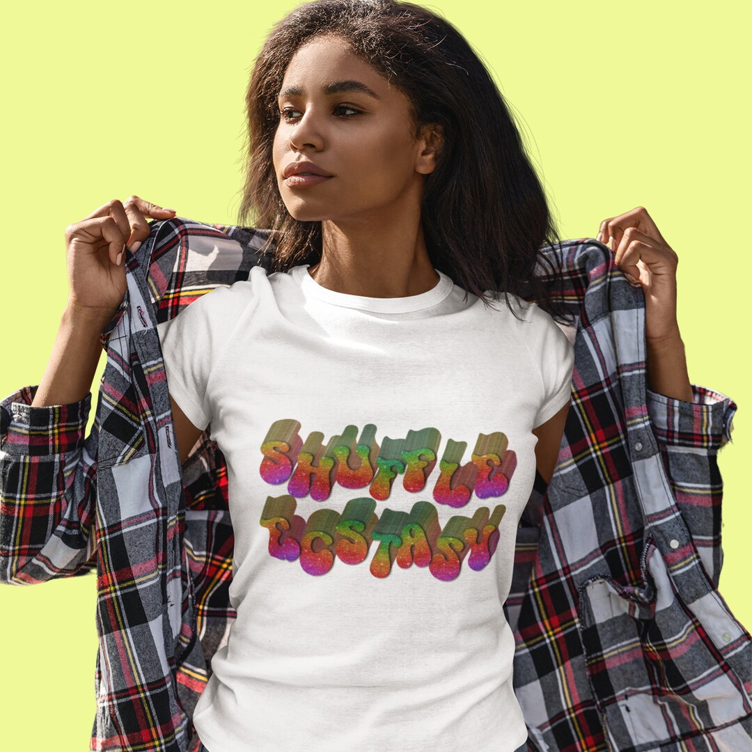 Shuffle Dance Glitter Tee, Retro Graphic Unisex T-shirt - Etsy