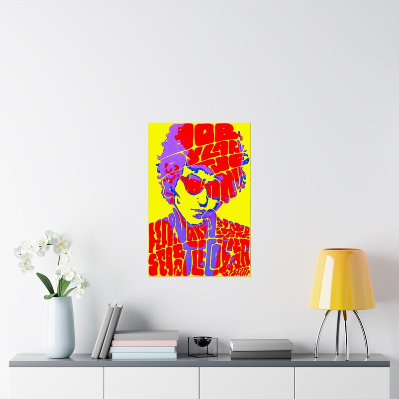 Bob Dylan Seattle 1974 Concert Poster | Psychedelic Pop Art Print - Etsy