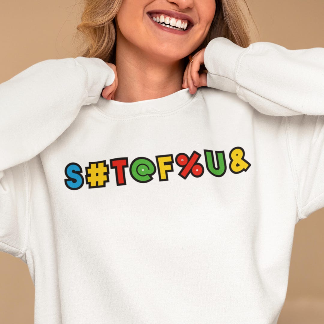 Gen-z Slang Colorful Typography STFU Crewneck Sweatshirt, Unisex ...