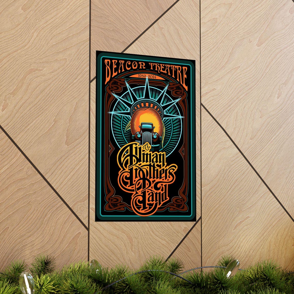 Allman Brothers Band Poster: Beacon Theatre, Psychedelic Art Nouveau ...