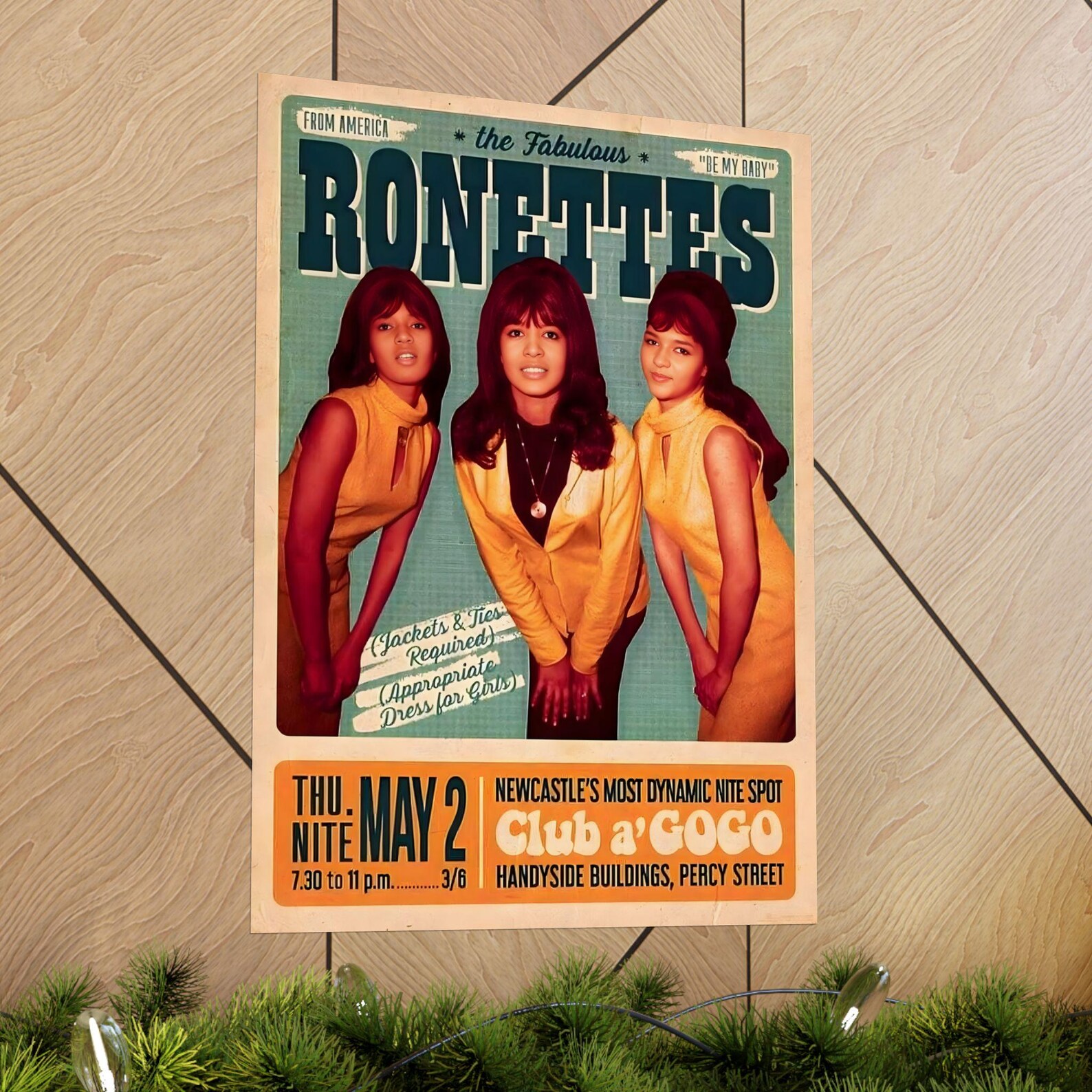 The Ronettes Vintage Concert Poster Matte Vertical Poster | Retro 1960s ...