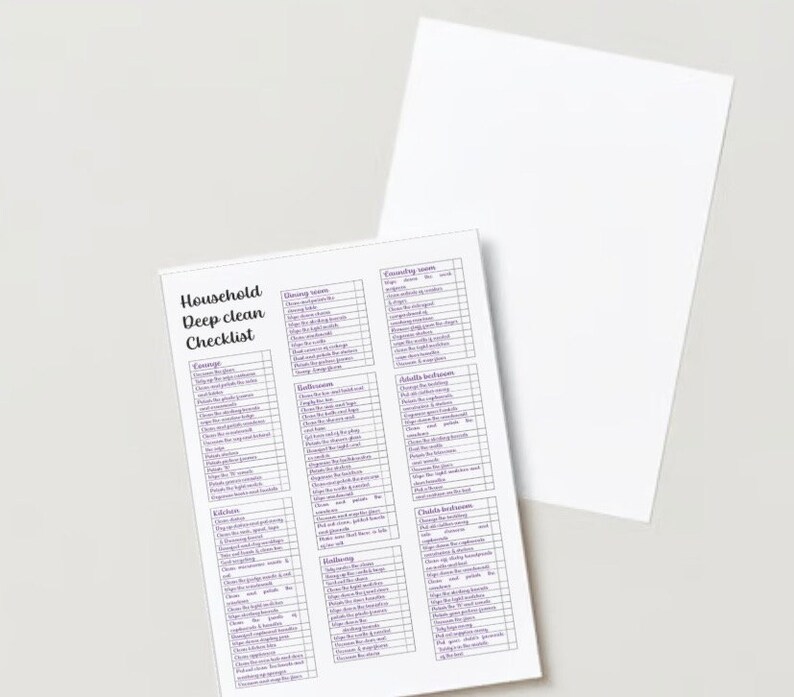 MASTER DEEP CLEAN Editable, Printable Easy to Read/ Follow Household ...