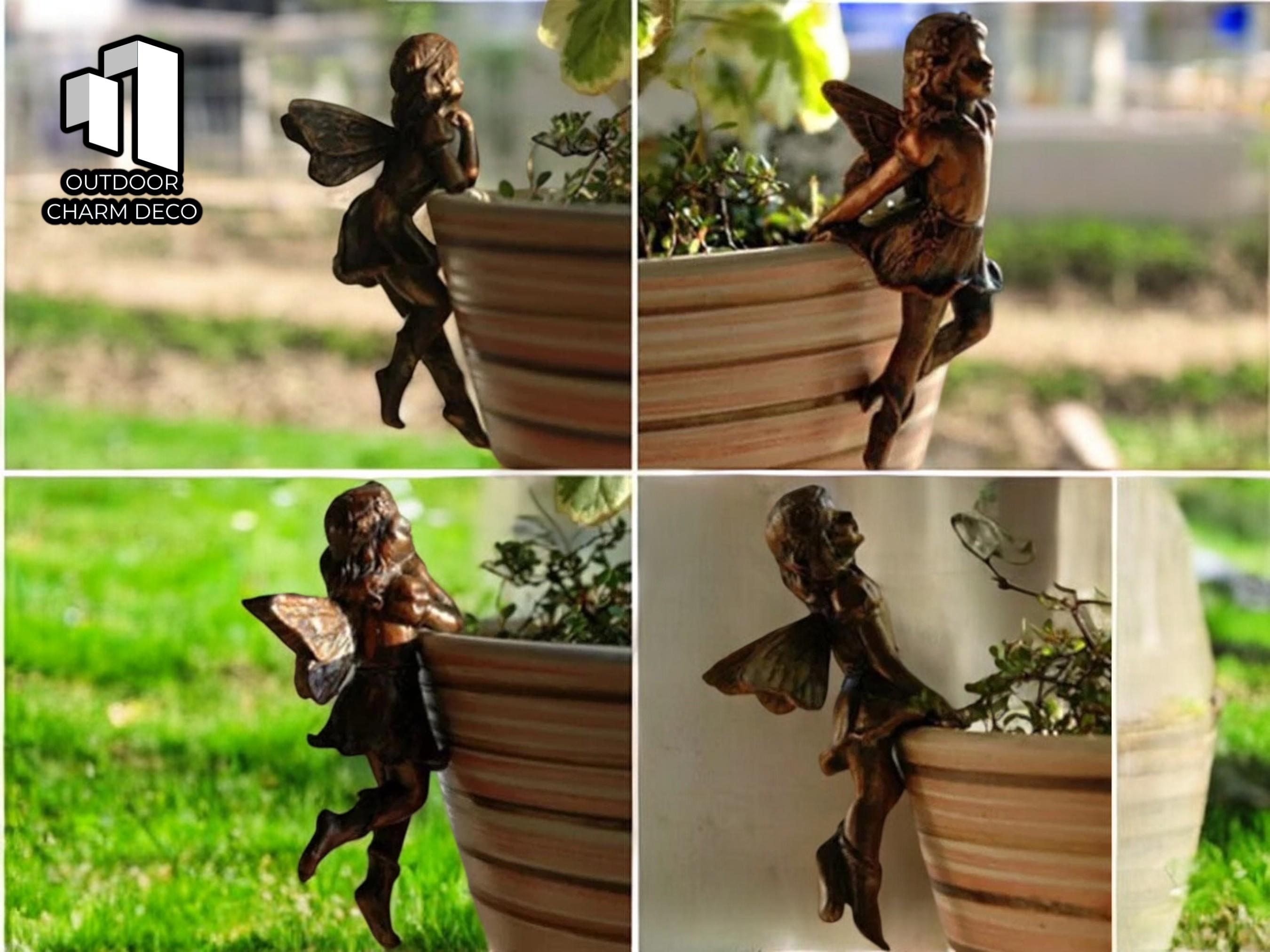 Garden Pot Huggers Outdoor Decoration Patio Cute Ornaments Home ...