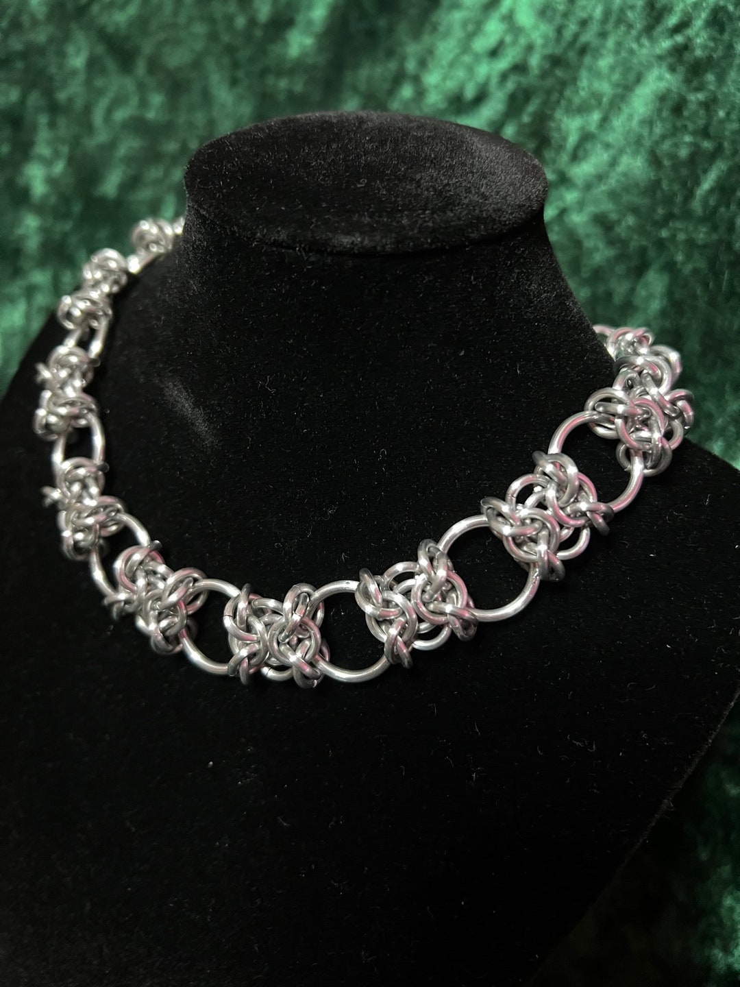 Handmade Chunky Orc Weave Chainmail Choker Necklace - Etsy