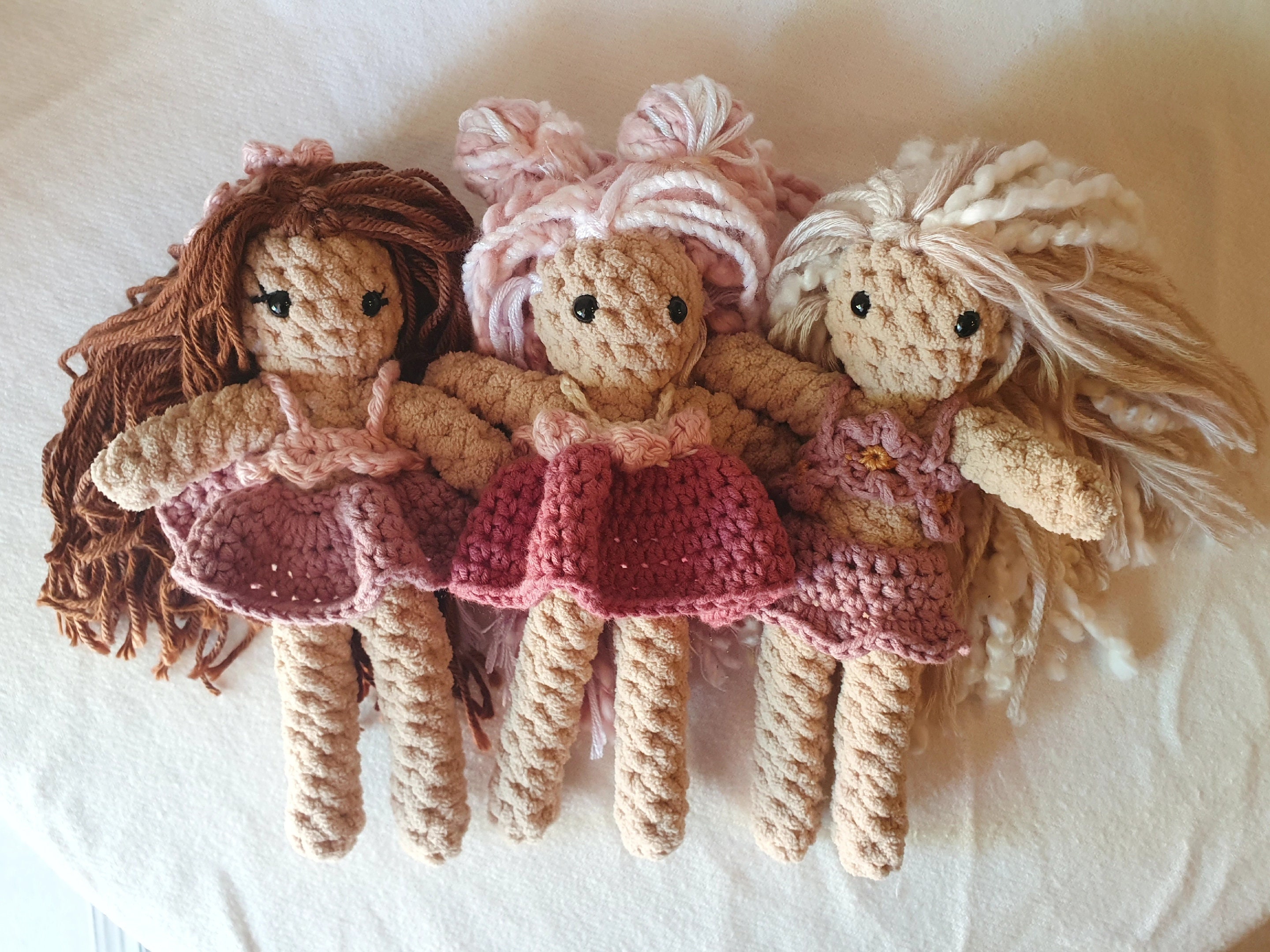 Everly Doll Crochet Pattern/ Low Sew Crochet Pattern/ Dress up Doll ...