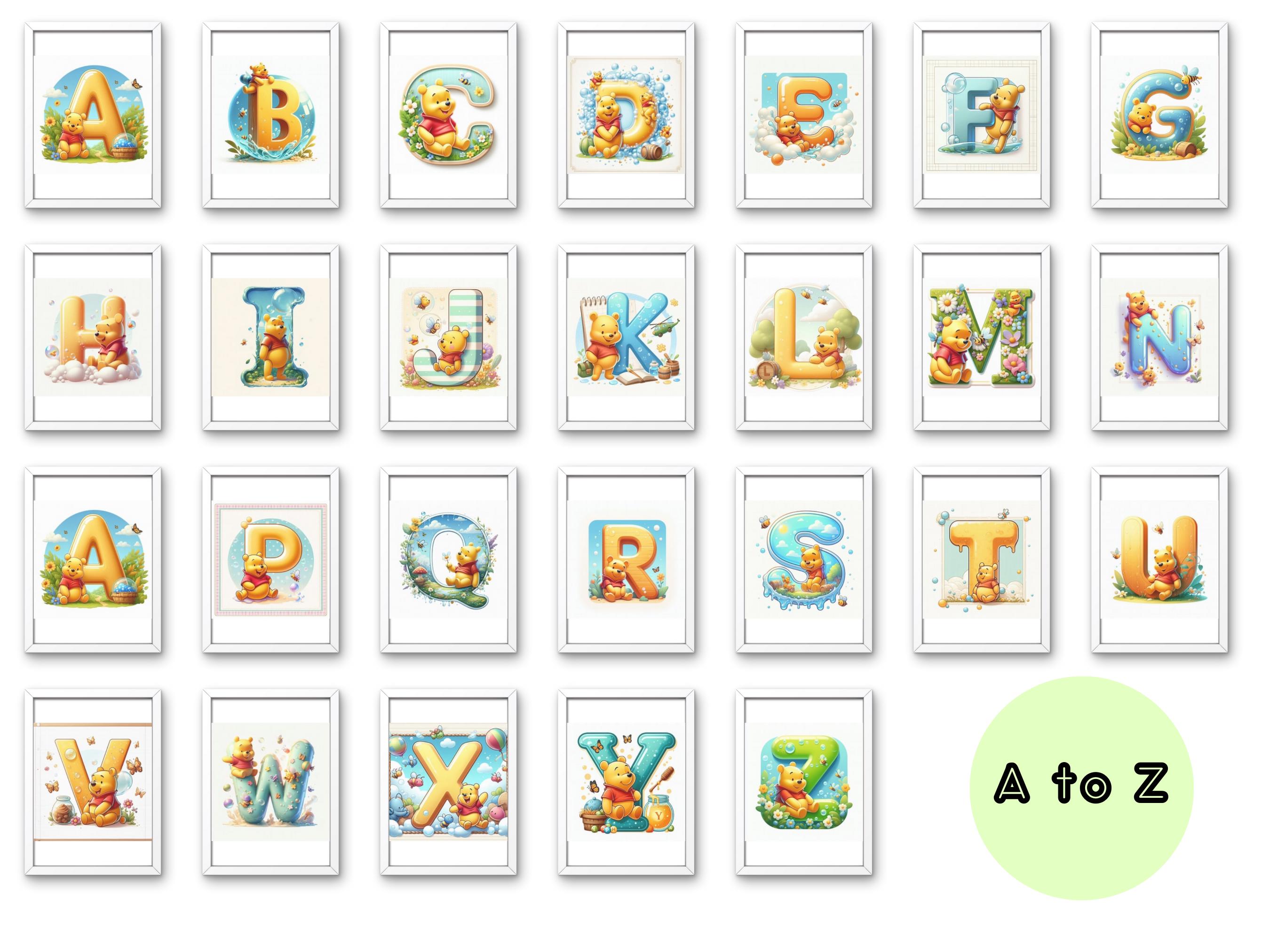 Winnie the Pooh Alphabet - Etsy