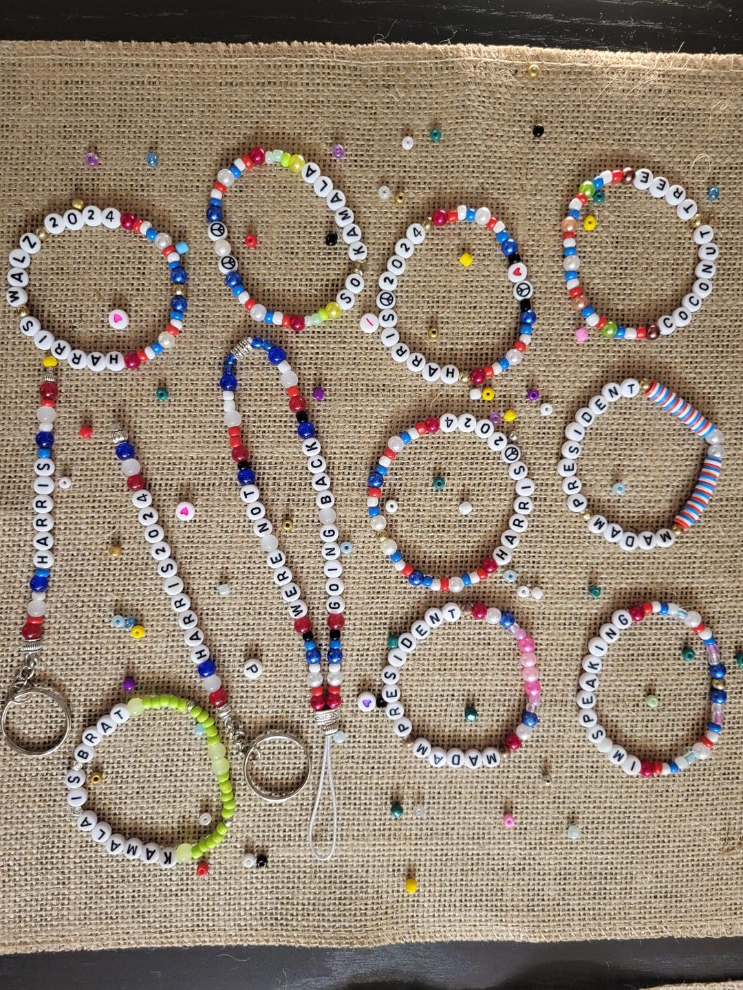 Kamala Harris 2024 Bracelets, Kamala is Brat, Kamalanomenon, Harris ...